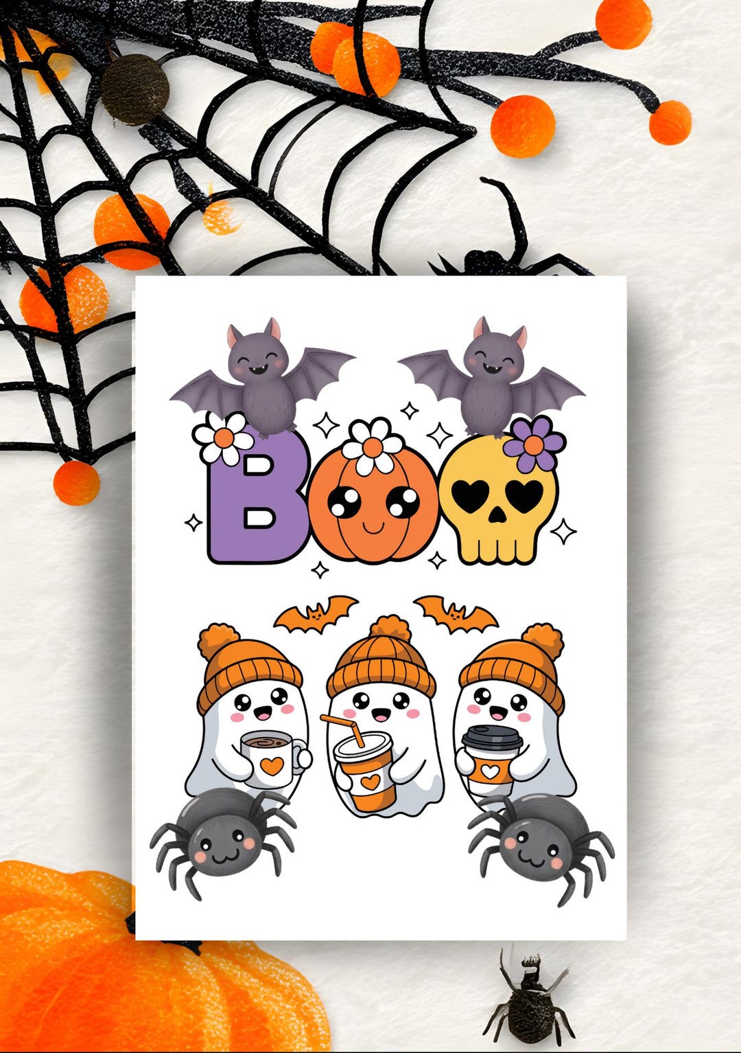 Printable Spooky Halloween Card, Digital Download PDF - Etsy