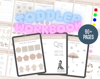 Colourful Toddler Workbook Printable | Preschool Learning Activities ...