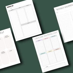 7 Day Menu Plan - Printable Weekly Meal Planner and Grocery List for ...