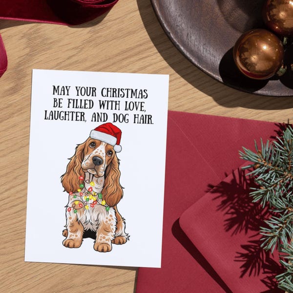 Funny Dog Christmas Cards - Etsy