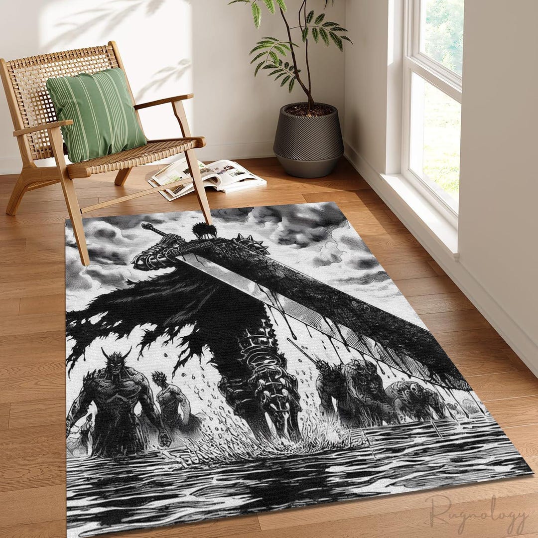 Guts Rug, Anime Carpet, Anime Berserk Rug, Nonslip Manga Carpet, Soft ...