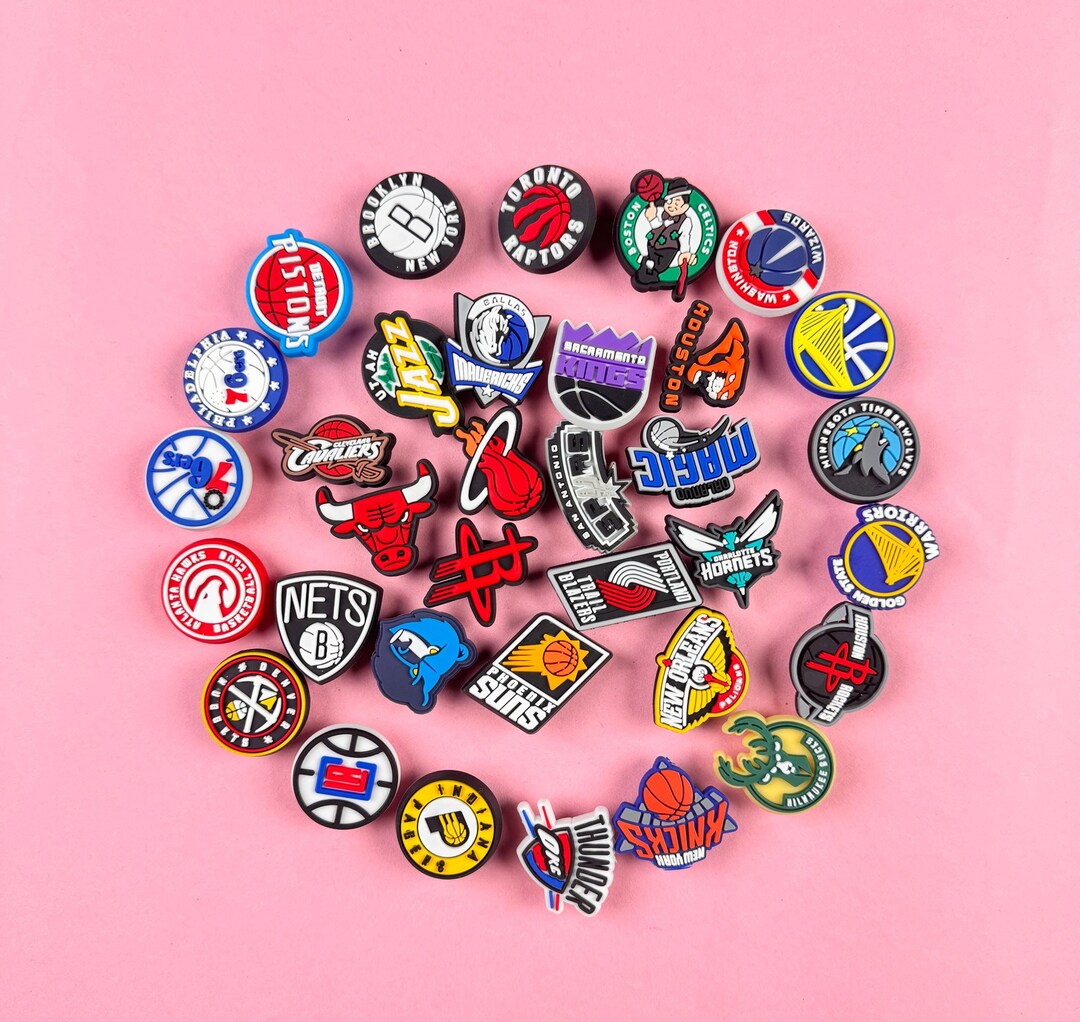 Basketball Shoe Jibbitz | NBA Sports Charm | Rockets Raptors Wizards ...