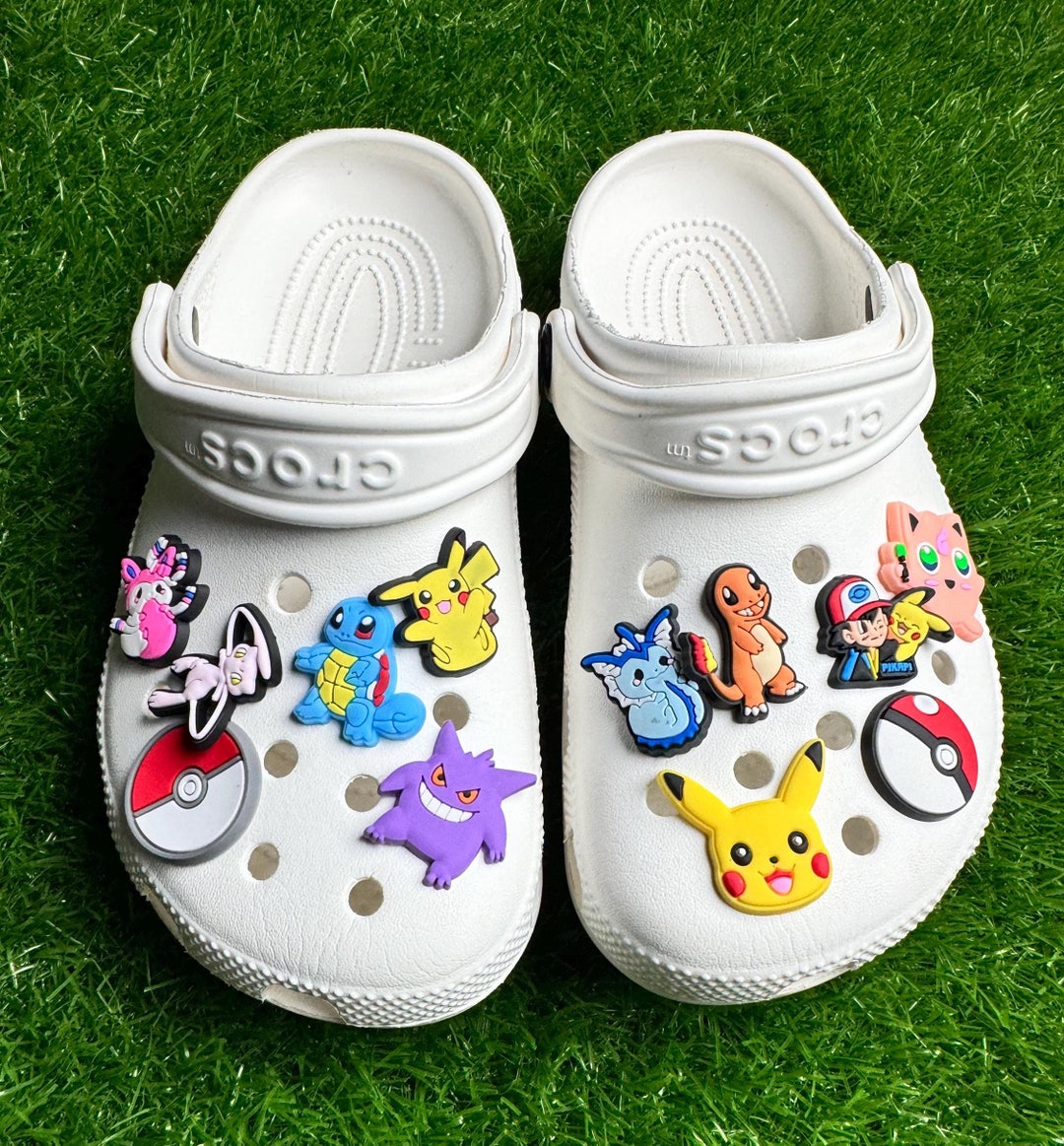 Pokemon-theme Crocs Charm, Trendy Anime Jibbitz, Ash Pikachu Wartortle ...