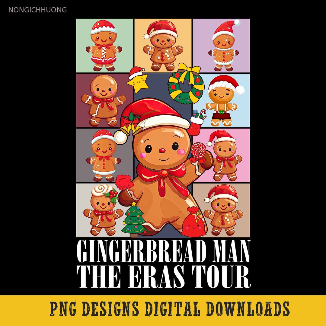 The Gingerbread Png, Retro Gingerbread Christmas Png, Eras Tour ...