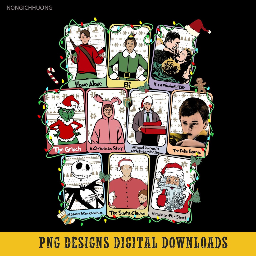Christmas Movies Png, Merry Christmas, Clark Ralphie Elf, Santa Clause ...