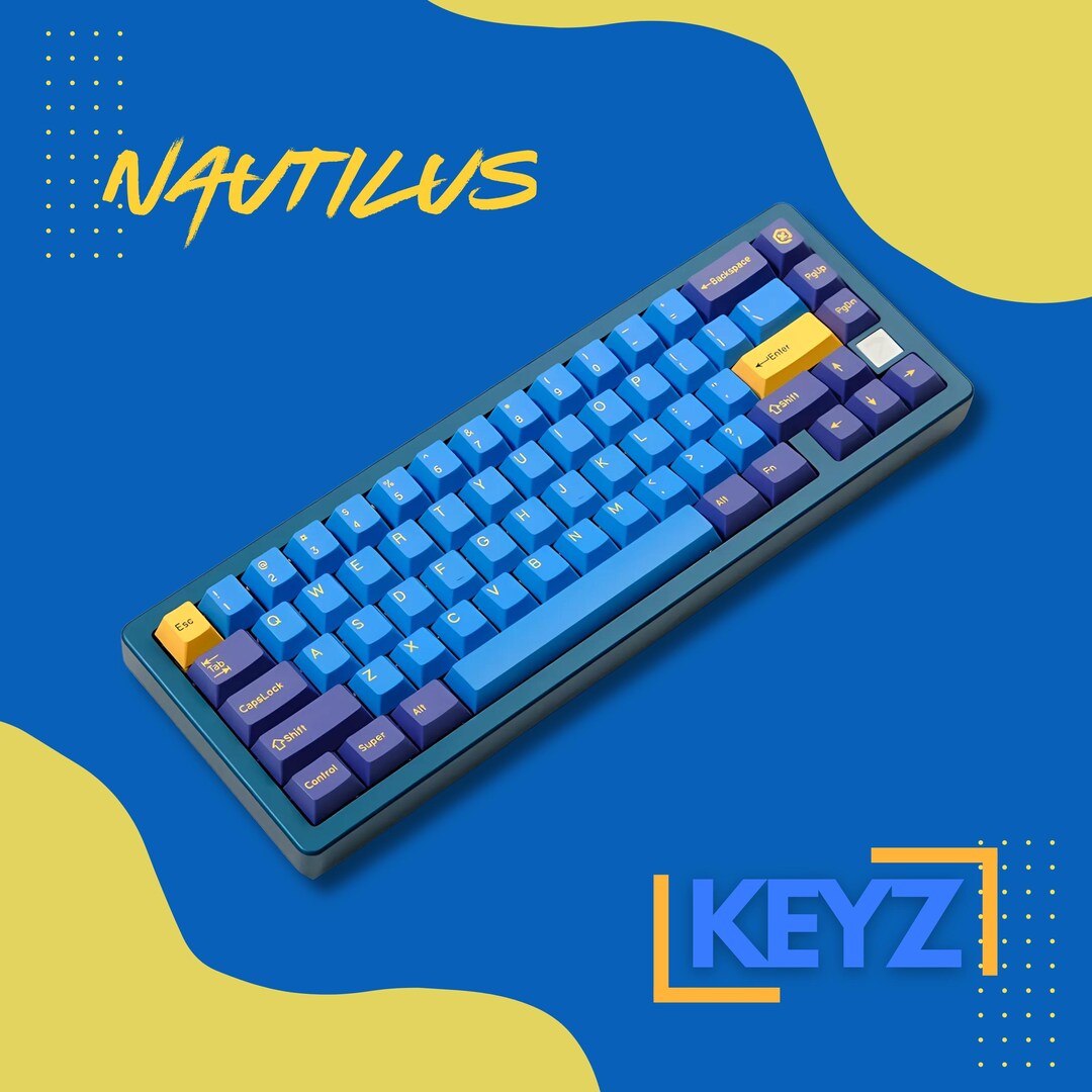 KEYZ Nautilus Keycap Set - 176 Keys - Double Shot - Cherry Profile - Includes UK Layout Keys - Etsy