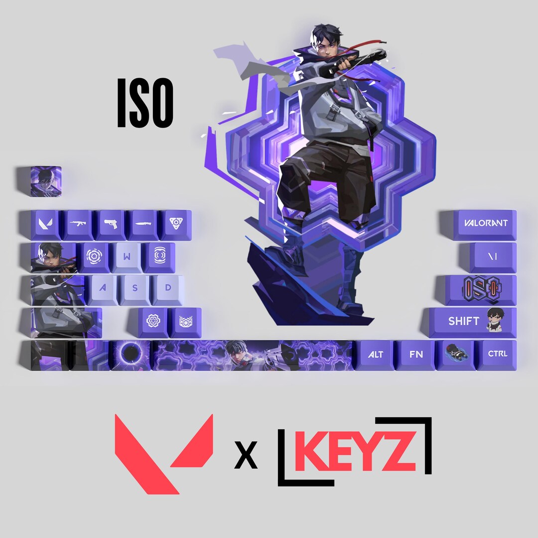 Valorant X KEYZ Keycap Set Iso 29 Keys OEM Profile for MX Switches Key ...