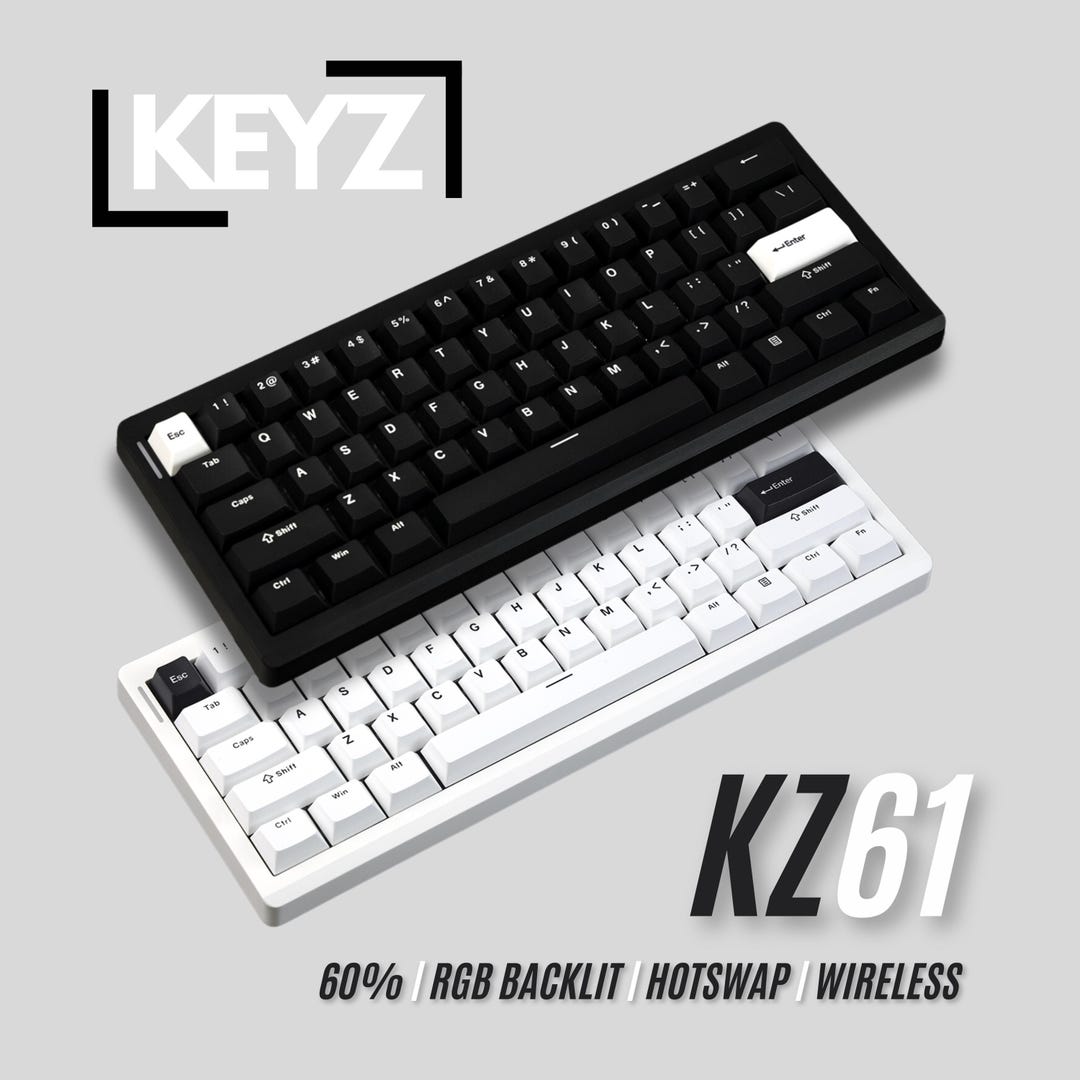KEYZ KZ61 Mechanical Keyboard - Hot-swap RGB Backlight With Gasket ...