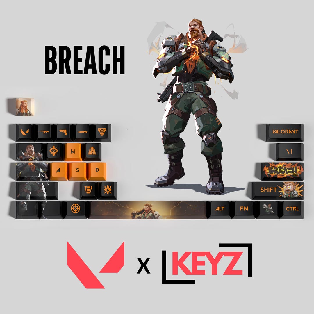 Valorant X KEYZ Keycap Set Breach 29 Keys OEM Profile for MX Switches ...