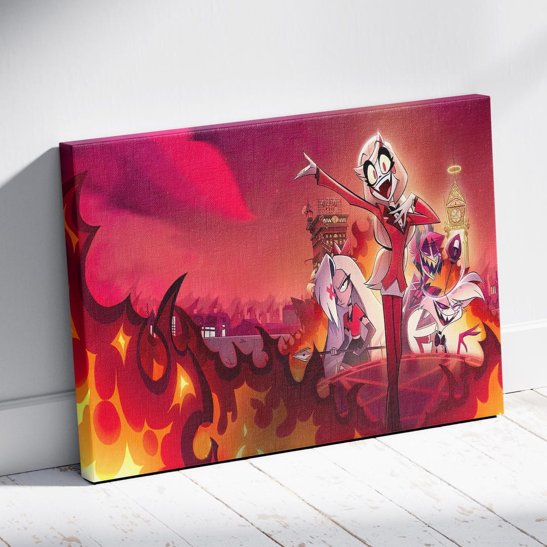 Alastor Inspired Art Print Canvas Vibrant Character Poster, Stylish ...