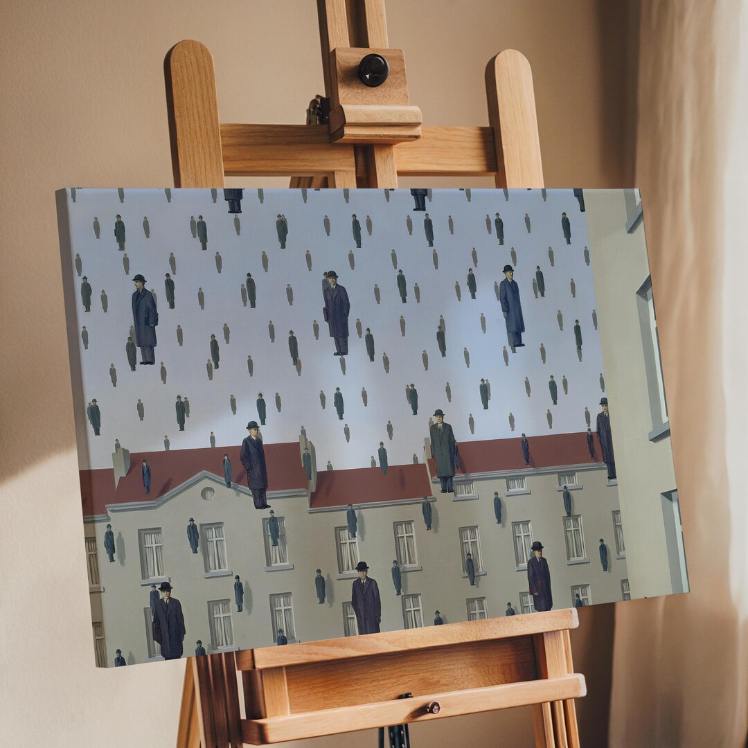 Rene Magritte Inspired 'golconda' Canvas Wall Art Golconda Canvas ...