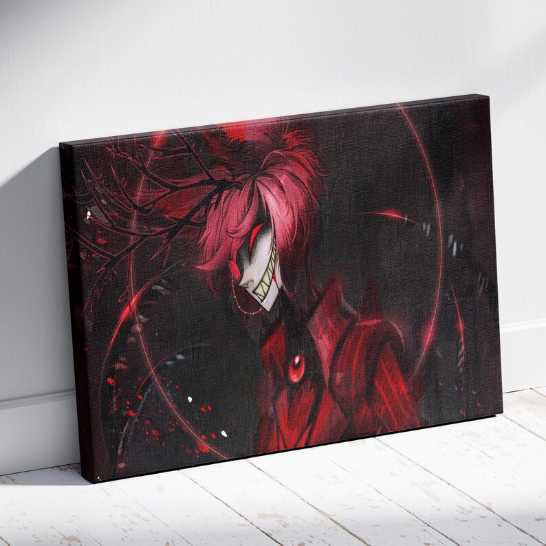 Alastor Hazbin Hotel Canvas Print Unique Demon Art, Dark Aesthetic ...
