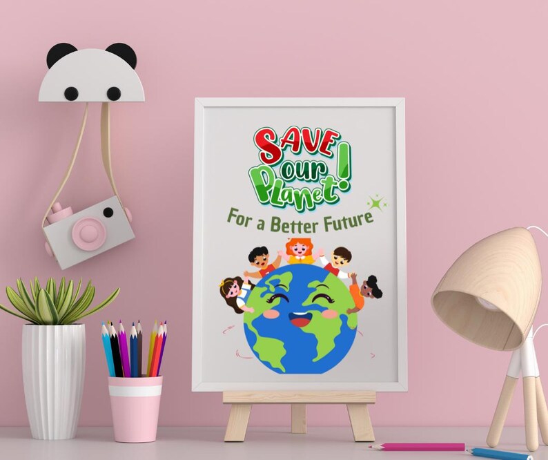 Save the Planet Poster Environmental Poster Earth Day Printable Go ...