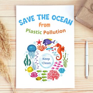 Save the Planet Poster Ocean Lover Gift Poster Ocean Nursery Sea Art ...