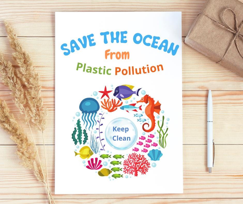Save the Planet Poster Ocean Lover Gift Poster Ocean Nursery Sea Art ...