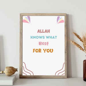 Allah Know What Best for You,islamic Reminder for Kids,islamic Kids ...