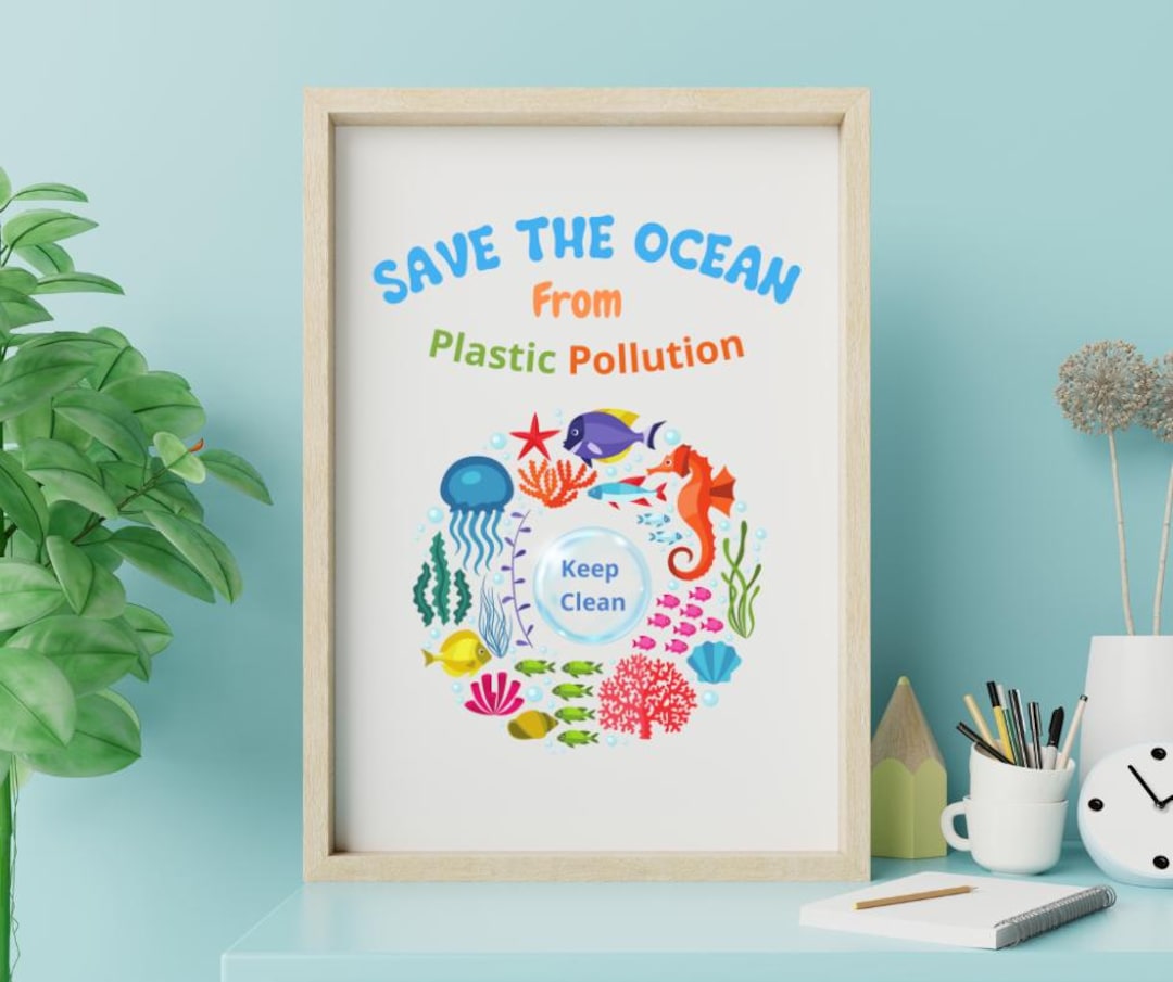 Save the Planet Poster Ocean Lover Gift Poster Ocean Nursery Sea Art ...