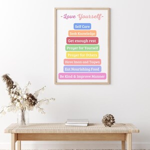 Love Yourself Poster, Motivational Kids Art, Classroom Posters Quotes ...