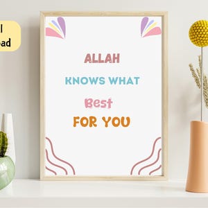 Allah Know What Best for You,islamic Reminder for Kids,islamic Kids ...