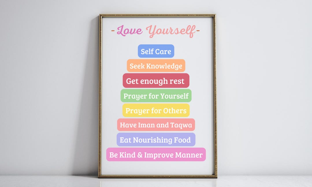 Love Yourself Poster, Motivational Kids Art, Classroom Posters Quotes ...