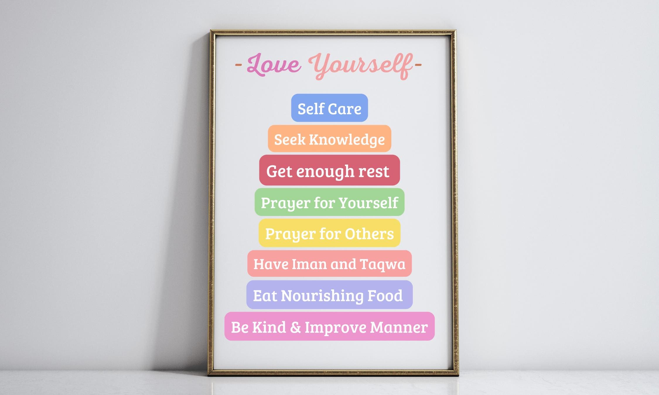 Love Yourself Poster, Motivational Kids Art, Classroom Posters Quotes ...