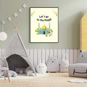 Masjid Printable,muslim Kids Posters,mosque Islamic Kids Print,islamic ...