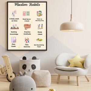Muslim Habit Poster Muslim Kids Wall Art Islamic Nursery Prints Islamic ...