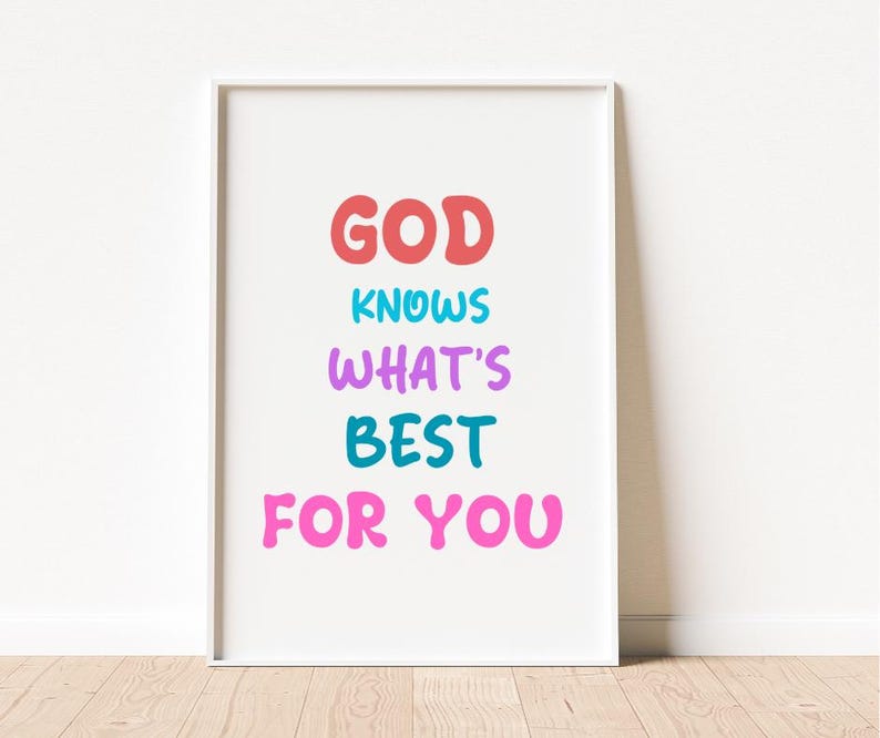 Set of 3 Piece Wall Art About God,colorful Qoute Poster Motivational ...