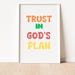 Set of 3 Piece Wall Art About God,colorful Qoute Poster Motivational ...