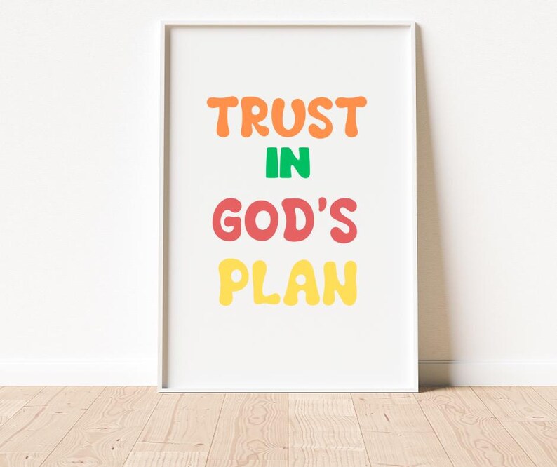 Set of 3 Piece Wall Art About God,colorful Qoute Poster Motivational ...