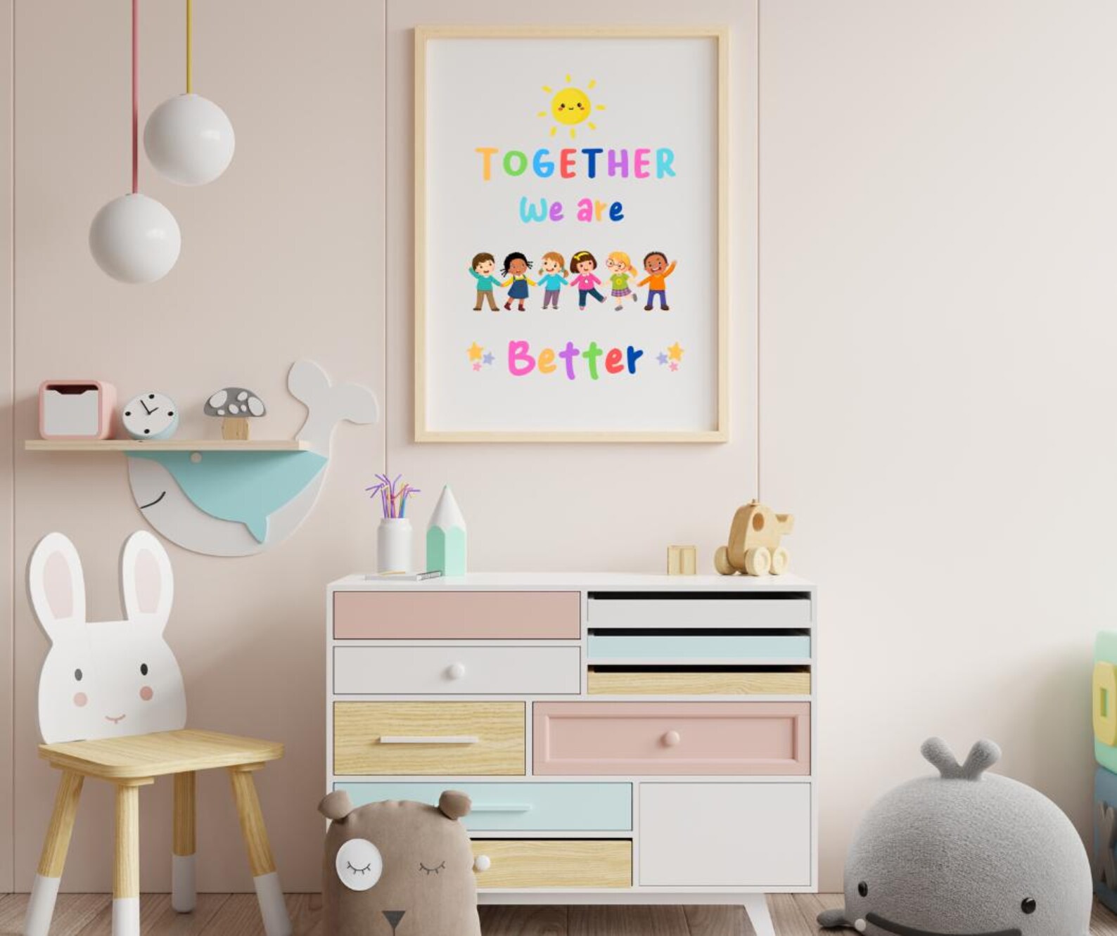 Together We Are Better Sign for Preschool Classroom and Kids-diversity ...