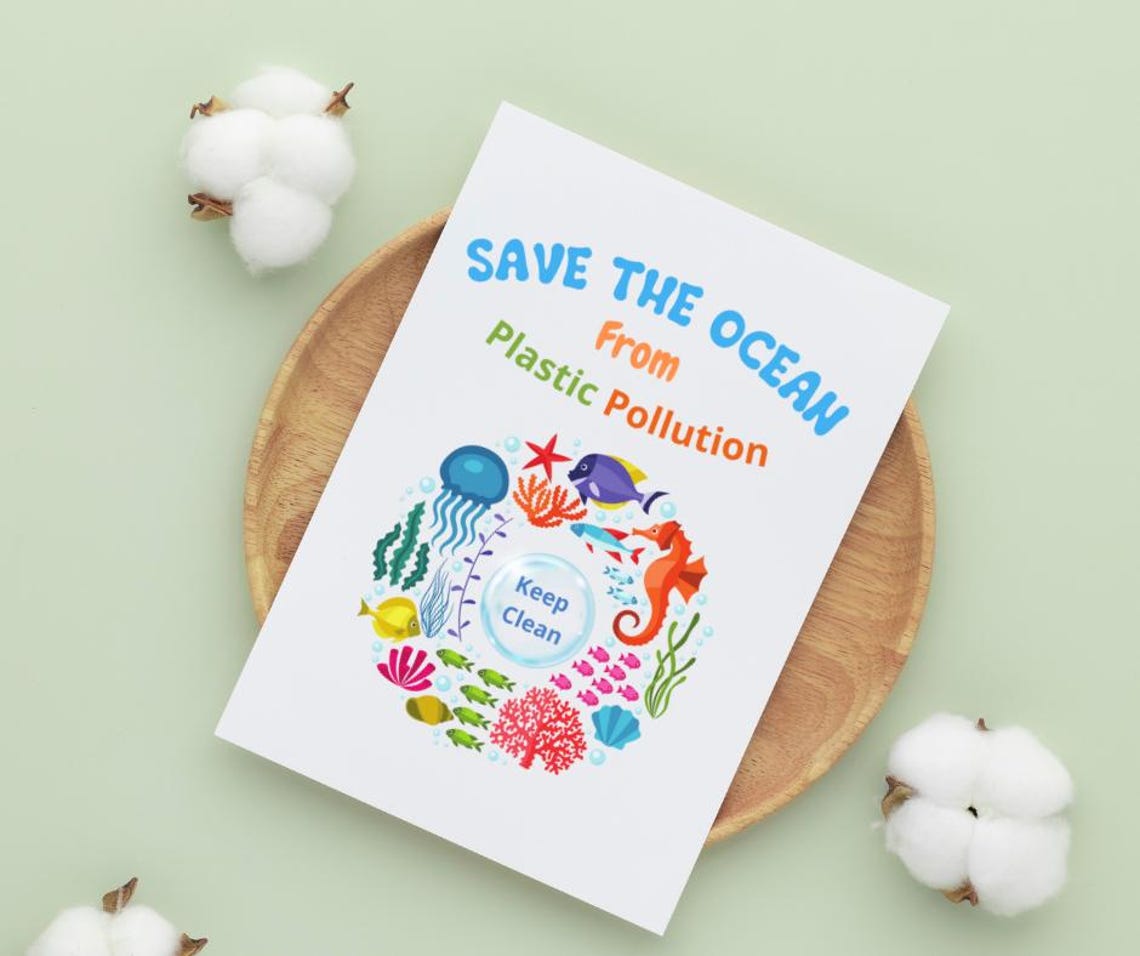 Save the Planet Poster Ocean Lover Gift Poster Ocean Nursery Sea Art ...