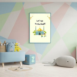 Masjid Printable,muslim Kids Posters,mosque Islamic Kids Print,islamic ...