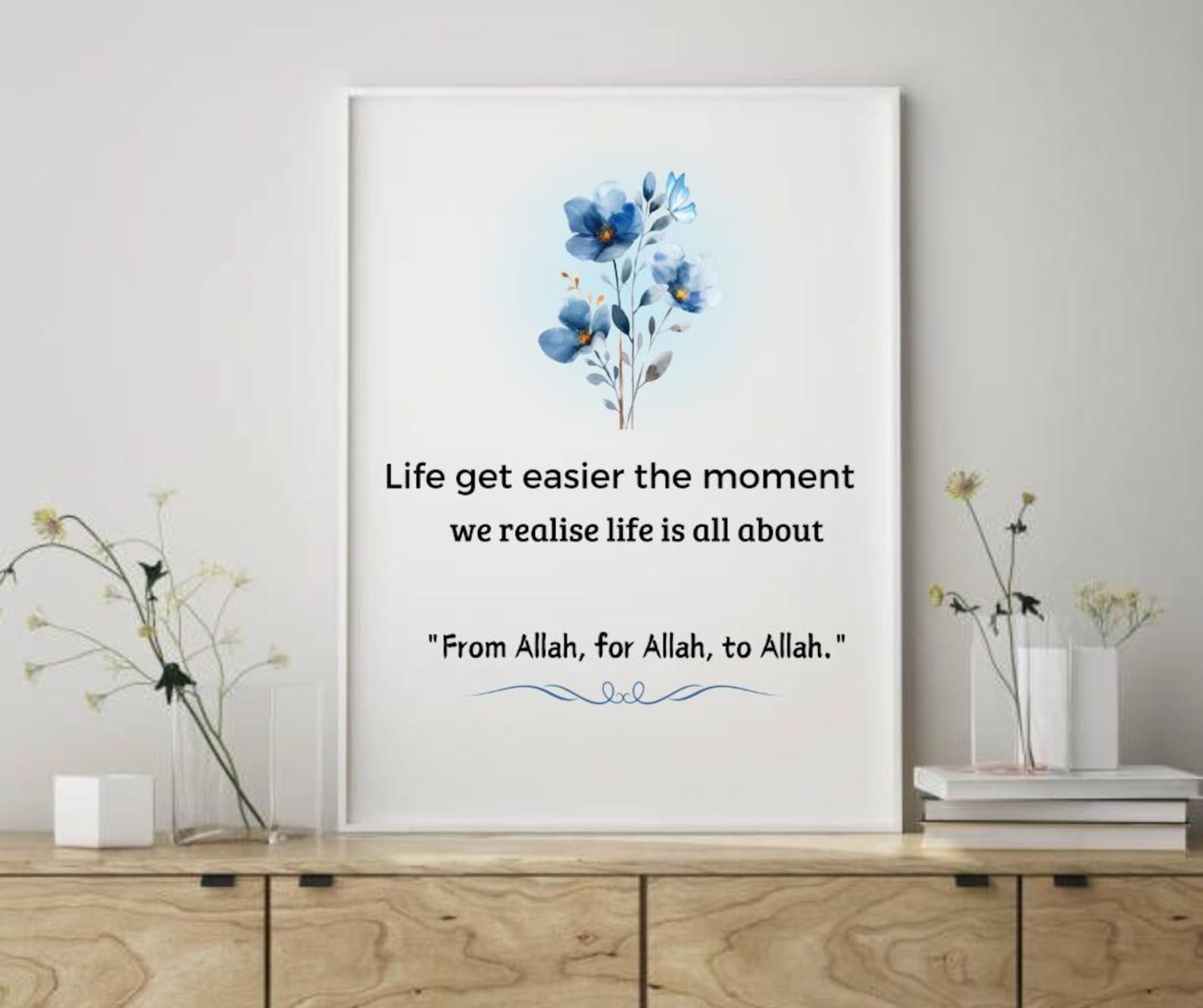 Flower Quotes Wall Art Quotes Wall Art Inspirational Wall Art for Women ...