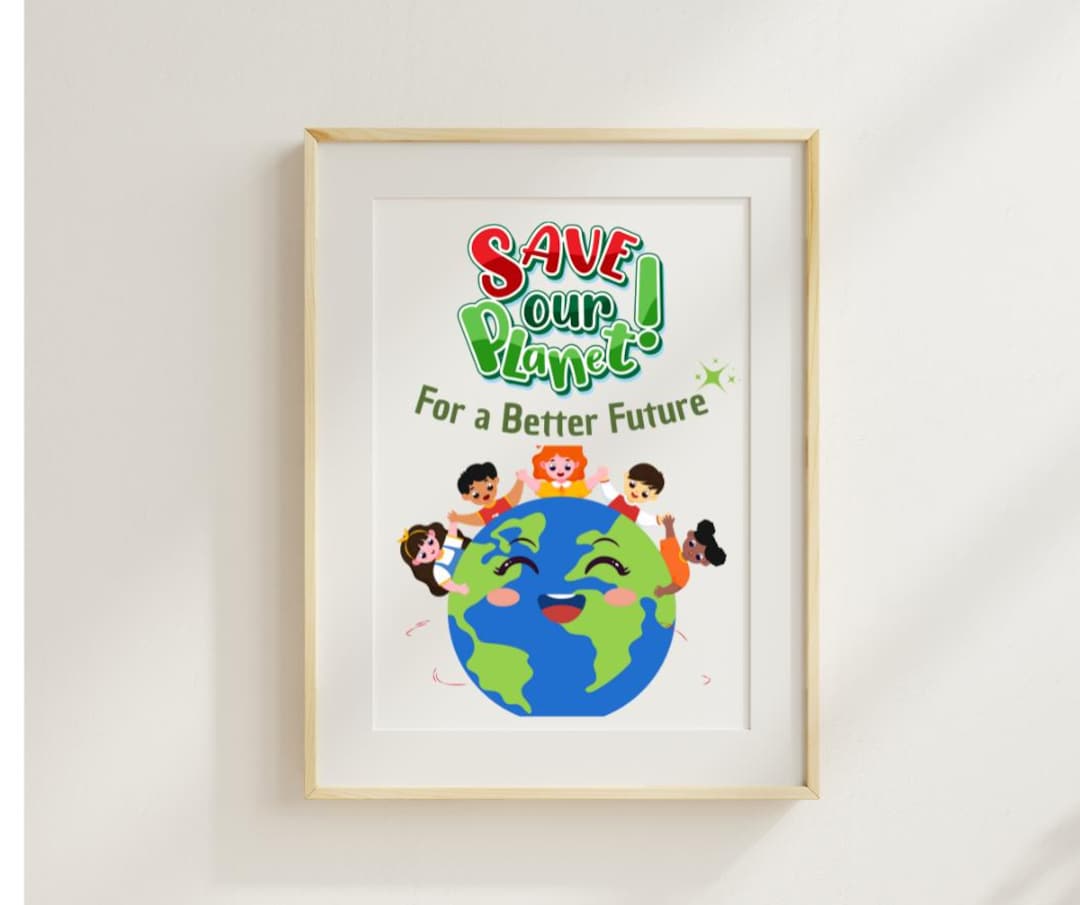 Save the Planet Poster Environmental Poster Earth Day Printable Go ...