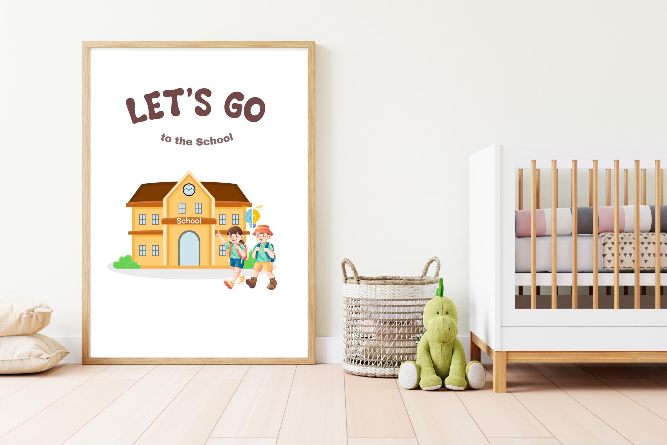 Let's Go to the School,educational Wall Art,classroom Decor,clasroom ...