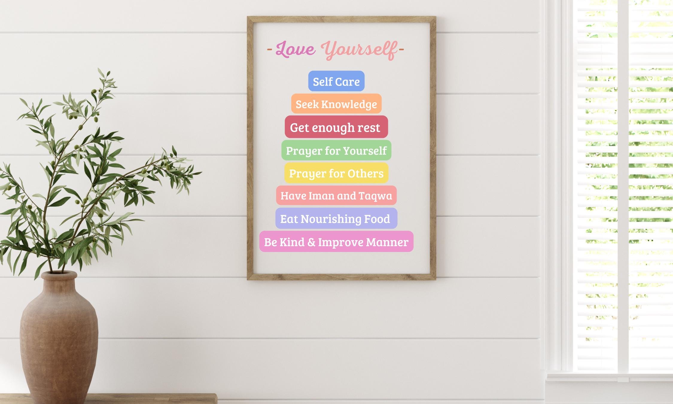 Love Yourself Poster, Motivational Kids Art, Classroom Posters Quotes ...