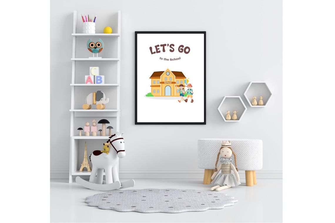 Let's Go to the School,educational Wall Art,classroom Decor,clasroom ...