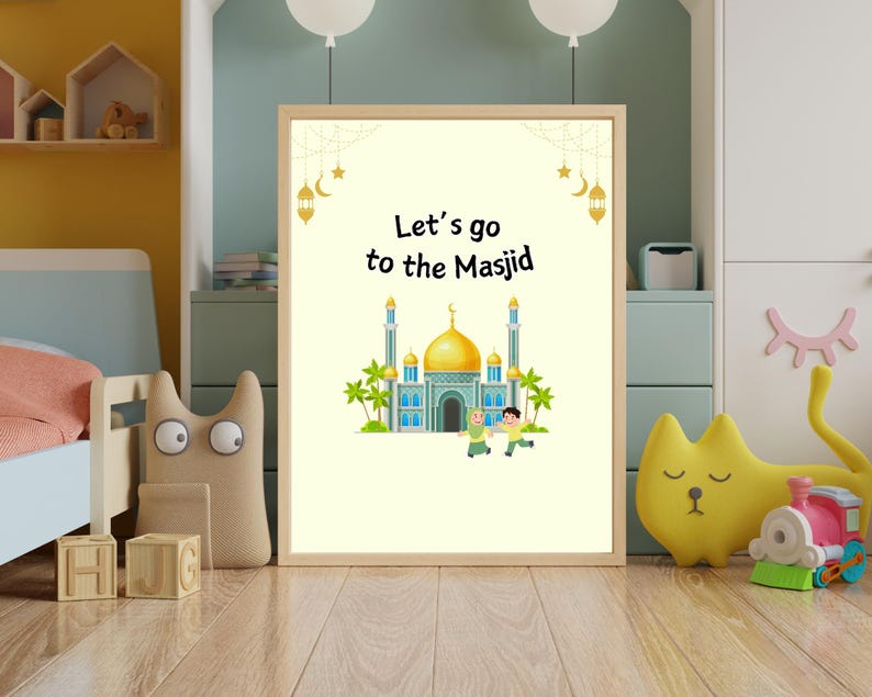 Masjid Printable,muslim Kids Posters,mosque Islamic Kids Print,islamic ...