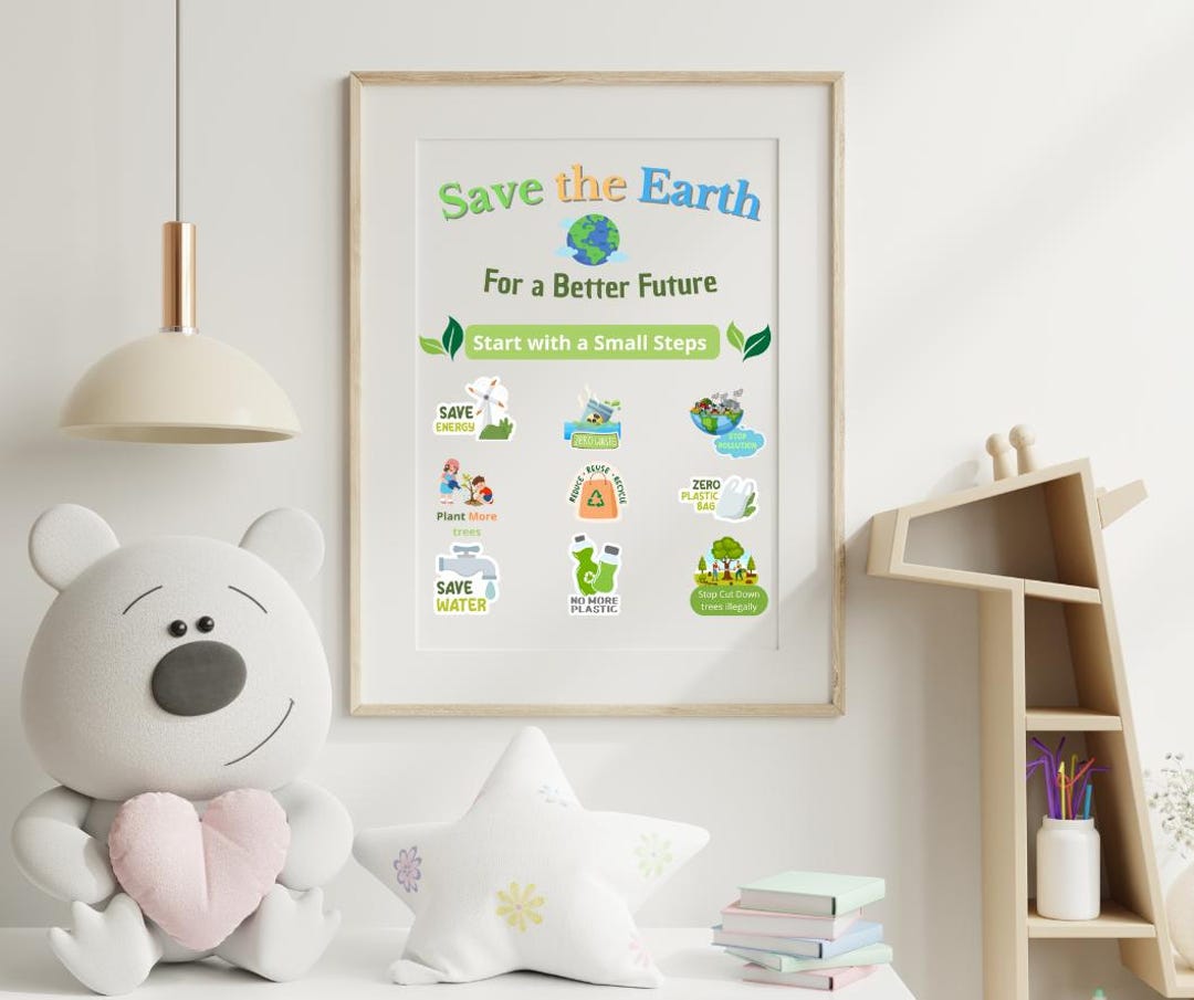 Save the Planet Digital Download Earth Day Printable Go Green Pre ...