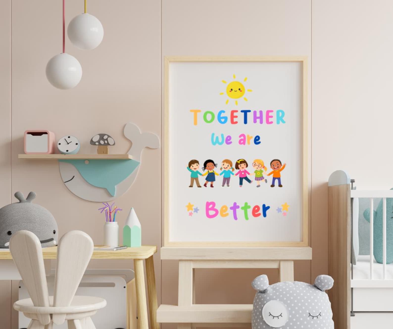 Together We Are Better Sign for Preschool Classroom and Kids-diversity ...