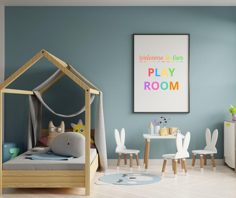 Welcome to Our Playroom Printable Wall Art Baby Room Kids Playroom ...