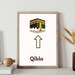 Qibla Poster,kaba Poster Digital Download,makkah,mecca Wall Art Print ...