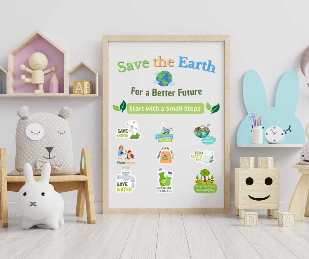 Save the Planet Digital Download Earth Day Printable Go Green Pre ...