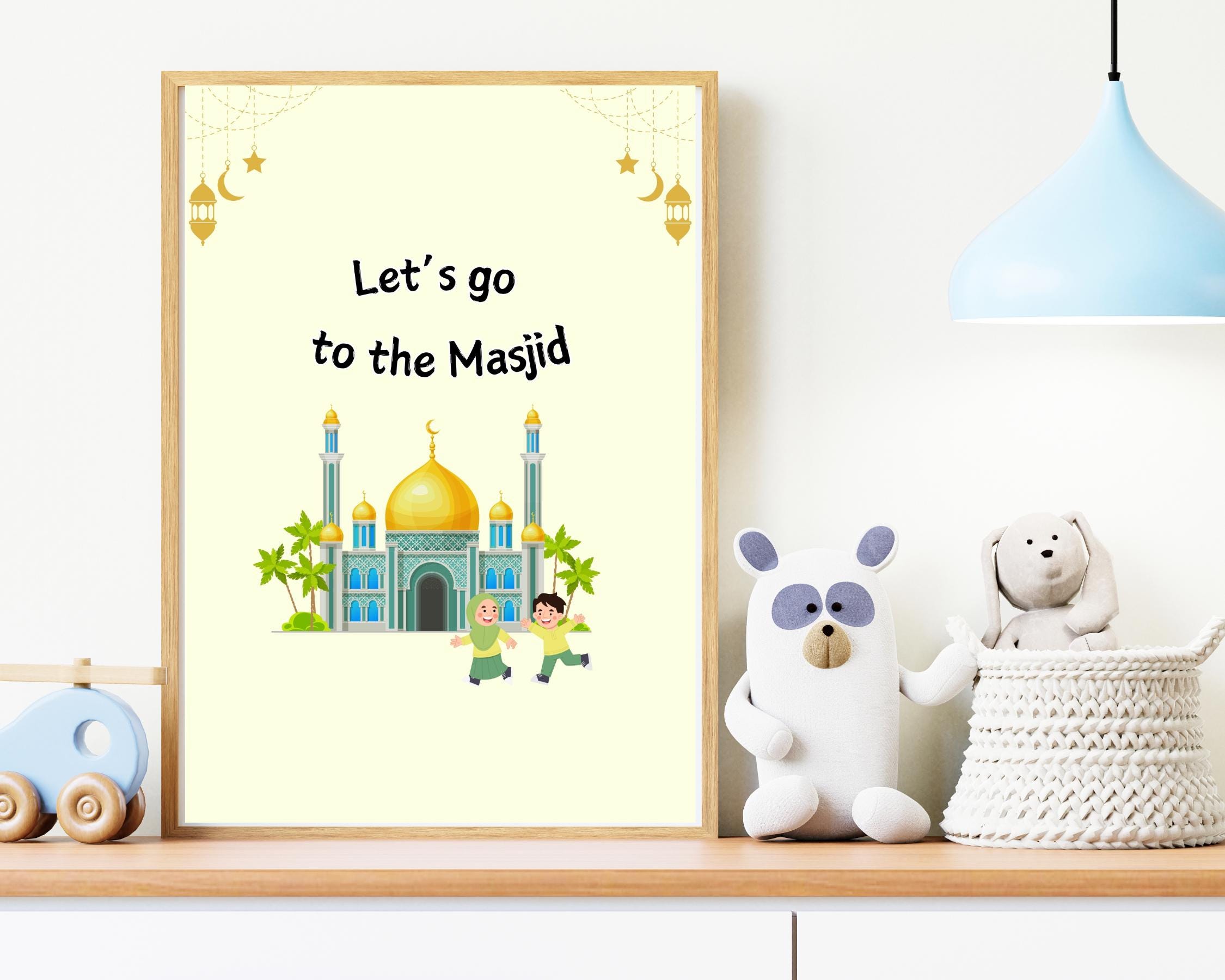 Masjid Printable,muslim Kids Posters,mosque Islamic Kids Print,islamic ...