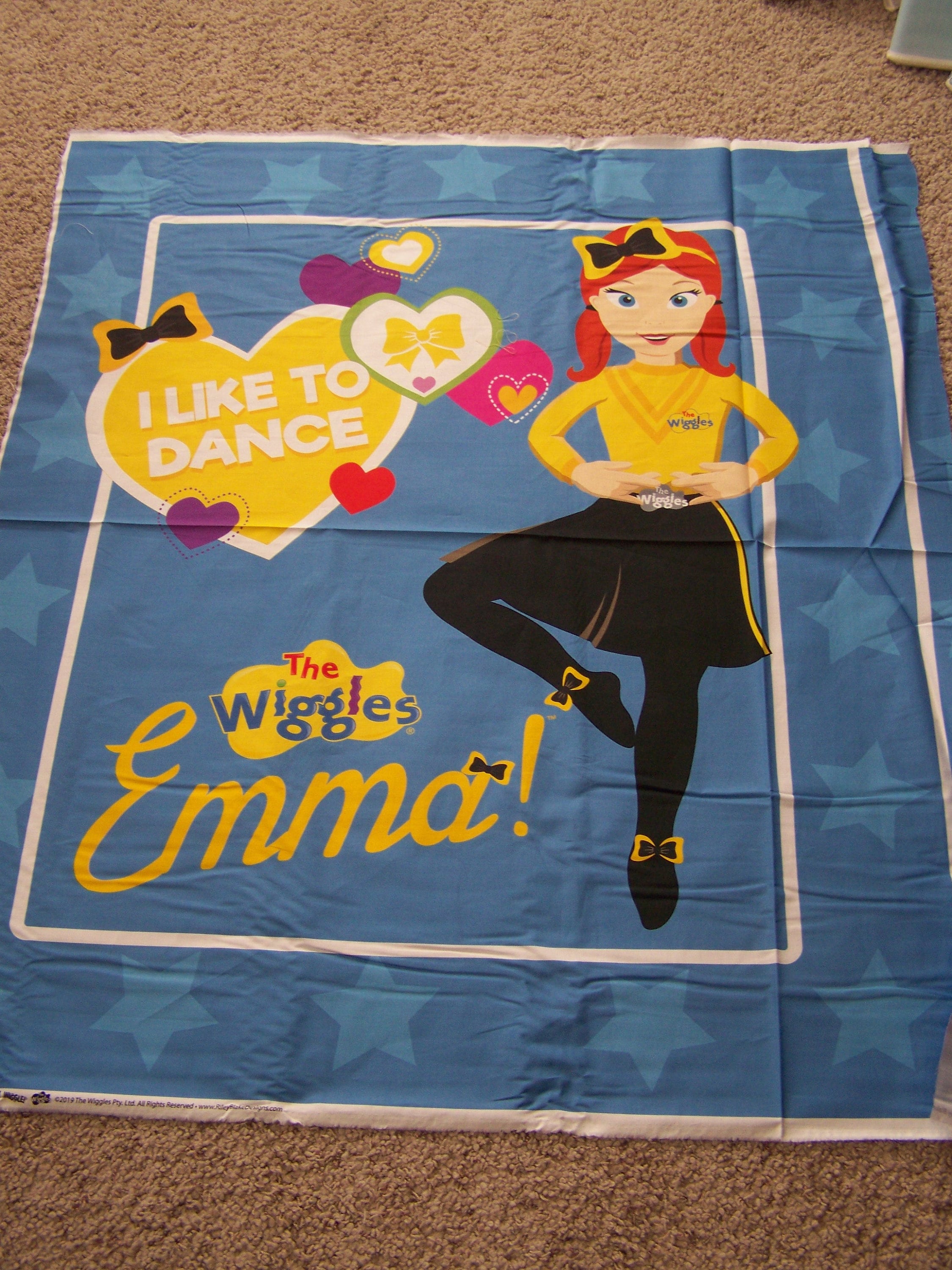 Riley Blake the Wiggles Ready Steady Wiggle EMMA Blue I Like to Dance ...