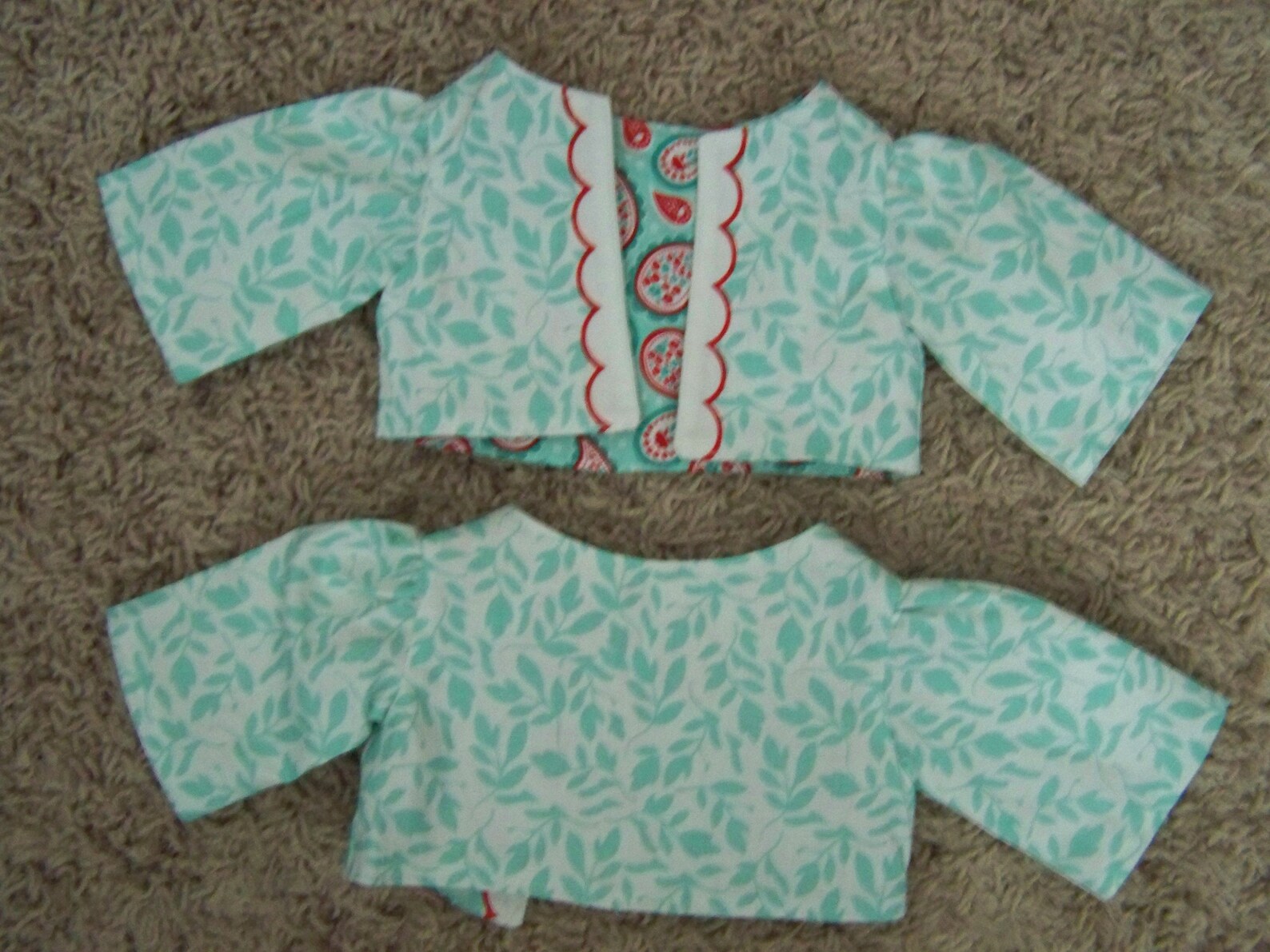 Riley Blake "primrose Garden" 18" Doll Dress Bolero Apron Outfit Diy ...