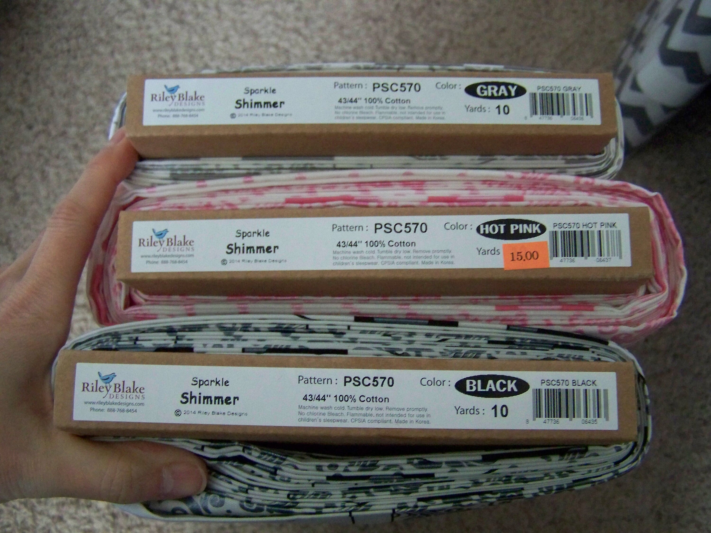 Riley Blake Hollywood sparkle Shimmer Flags Banner Panel Cotton Fabric ...