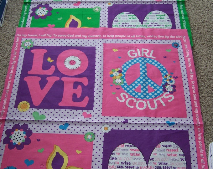 Riley Blake girl Scouts Pink or Green Panel Pattern P6776 100% Cotton ...