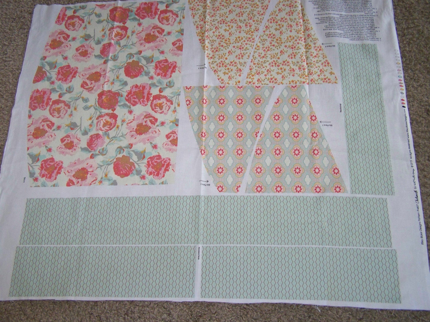 Riley Blake Designs chatsworth Apron Panel by Emily Taylor in Coral ...